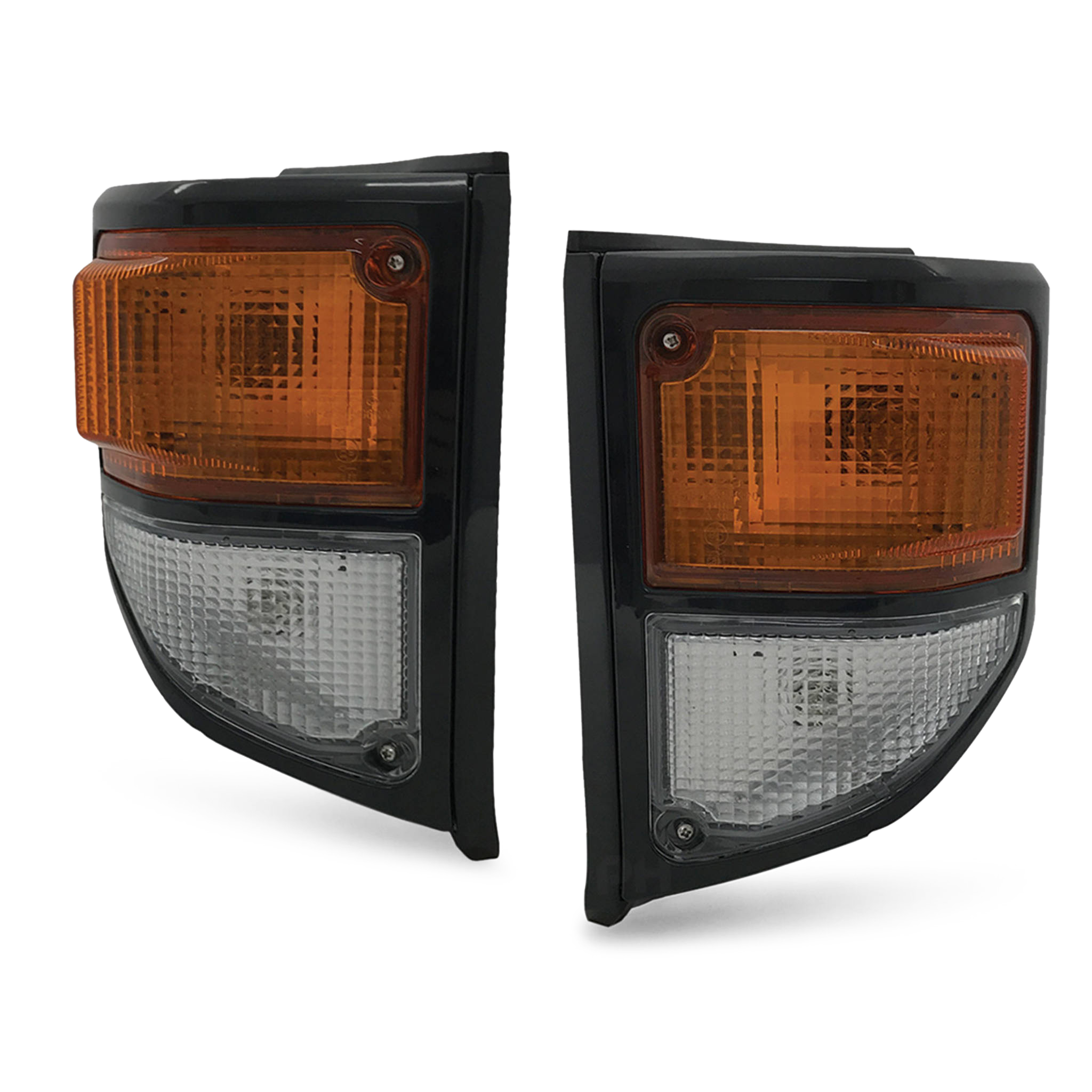 Corner Indicator Lights PAIR Black Fits Toyota Landcruiser 78 79 series ...