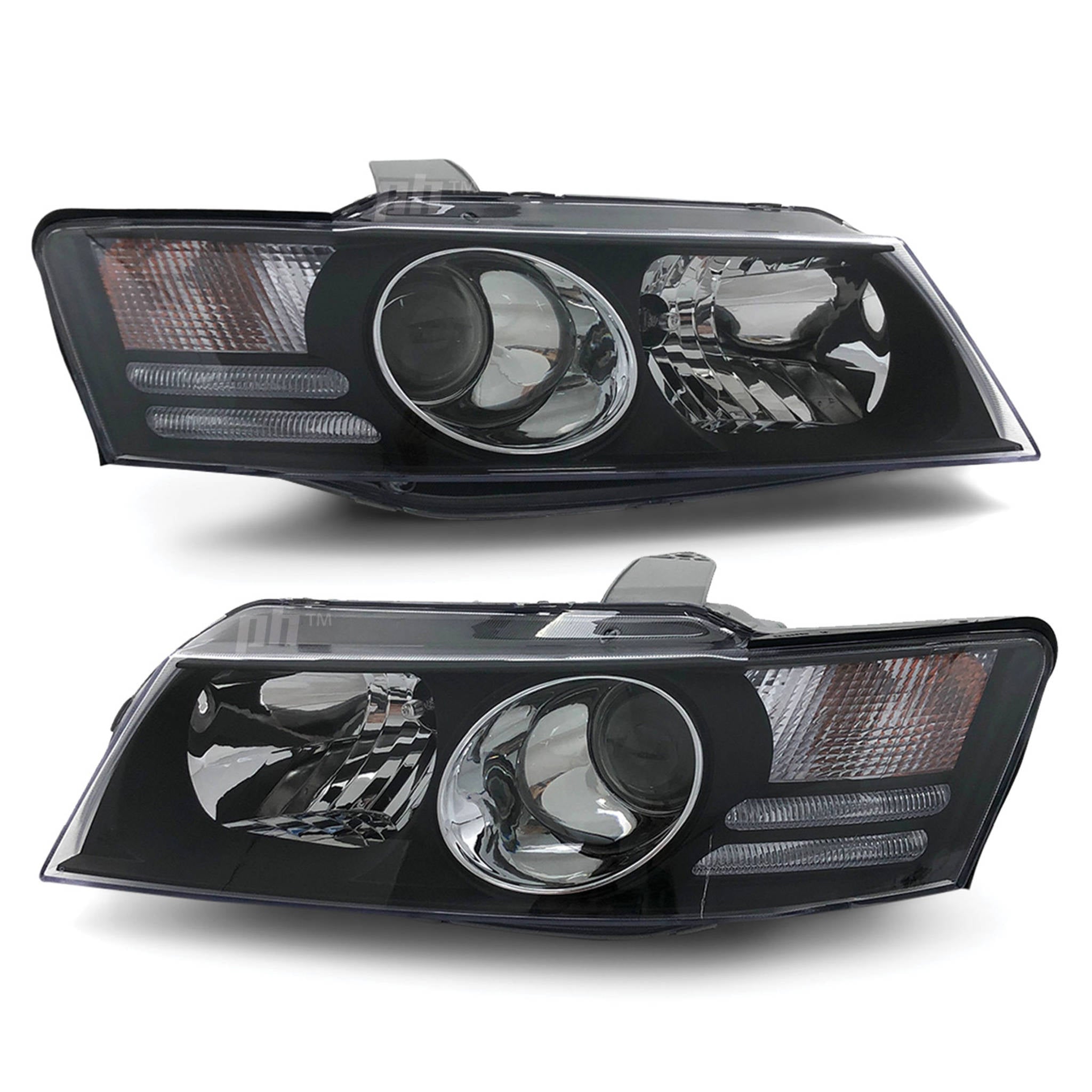 Headlights Black Projector PAIR fits Holden Commodore VZ SS Calais HSV