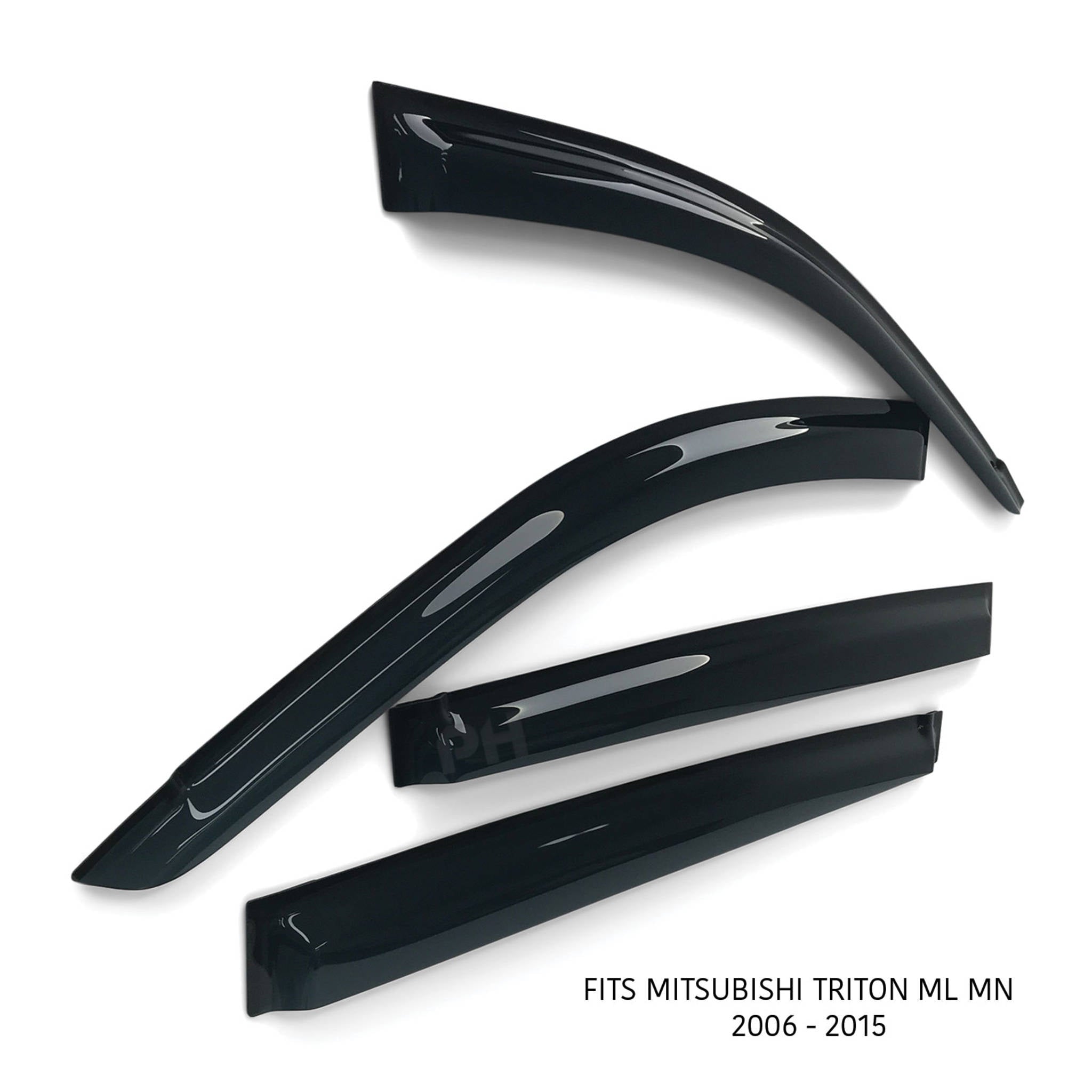 Weather Shield Window Visors SET 4 Piece Fits Mitsubishi Triton ML MN ...