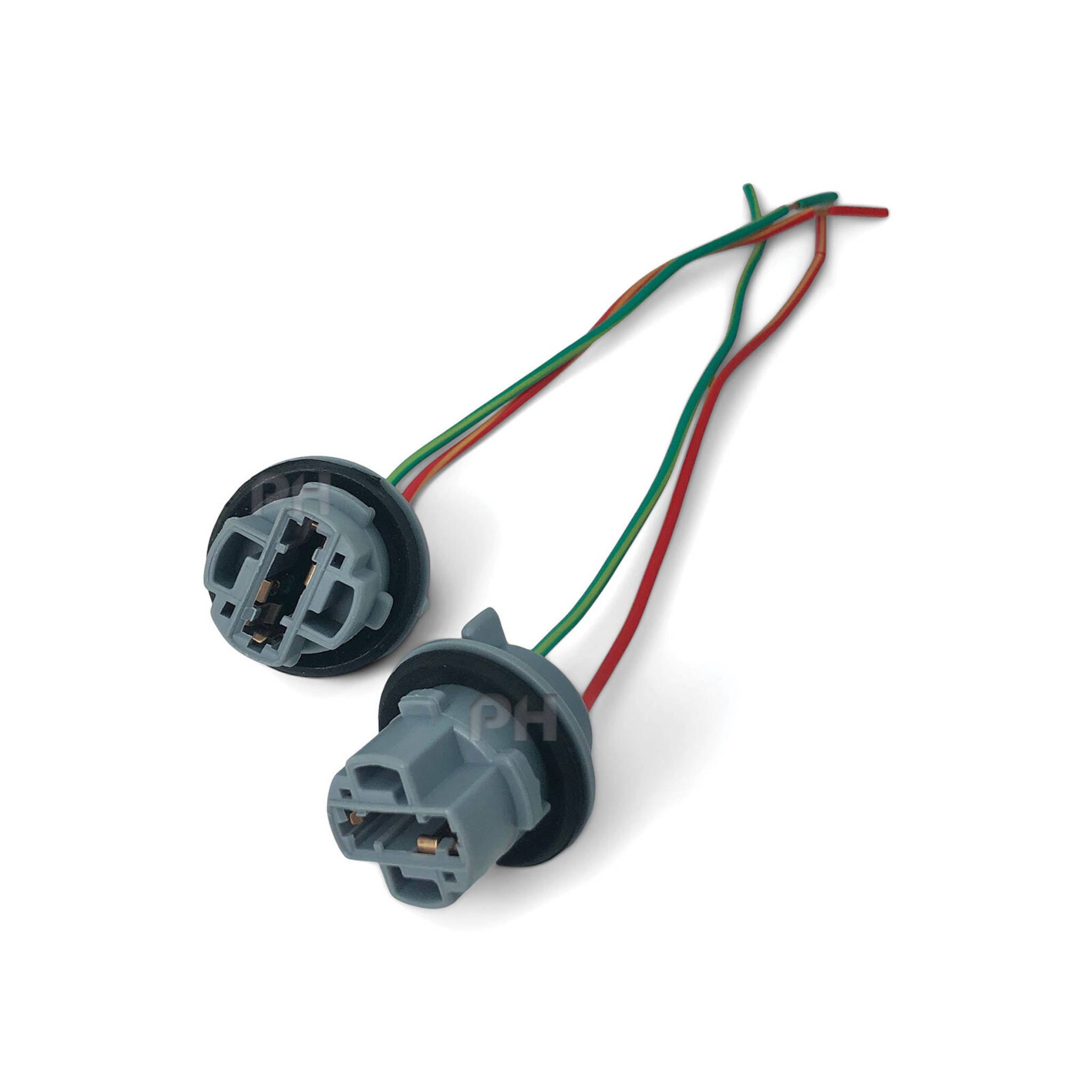 Universal T20 Wedge Park Light Sockets & Wiring PAIR fits Toyota Nissa ...